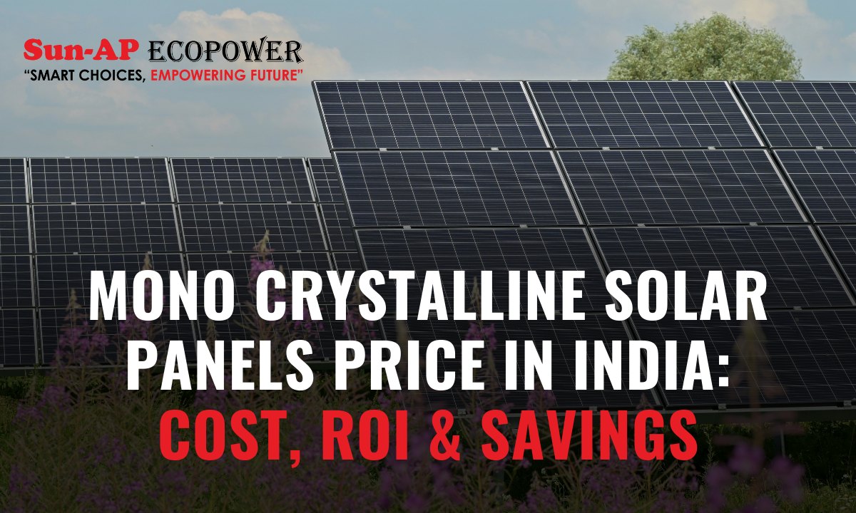 Mono Crystalline Solar Panel Price in India : Cost, ROI & Savings